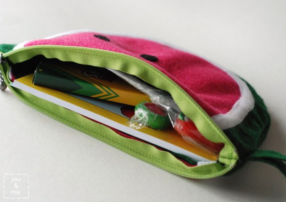 Watermelon Pouches {Tutorial and Free Pattern} | you and mie